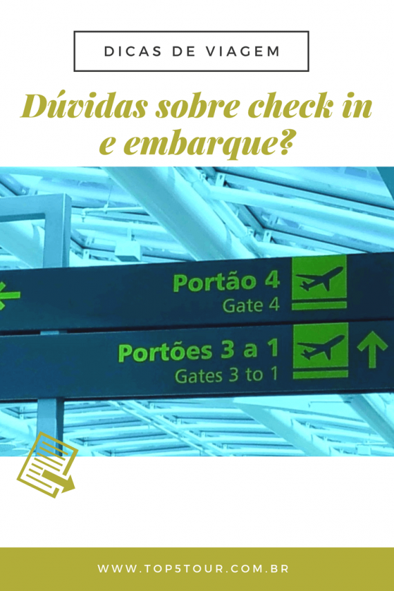 No aeroporto: check in e embarque – dicas úteis e rápidas – Top 5 Tour